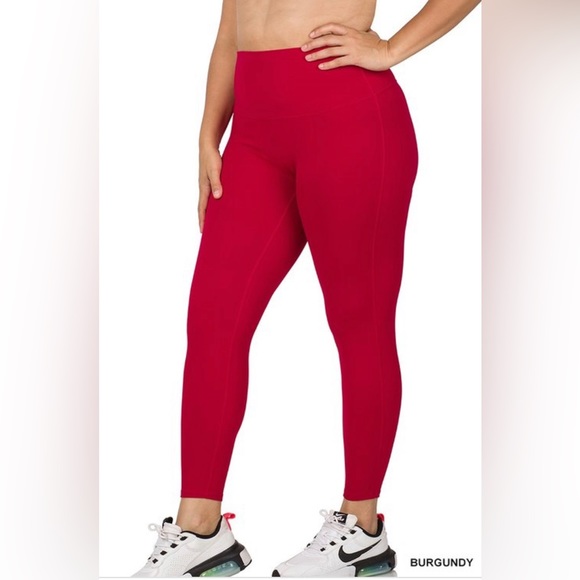 Zenana Outfitters | Pants & Jumpsuits | 3x Plus Size Burgundy Athletic ...